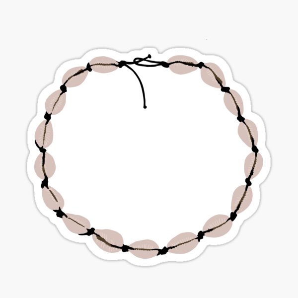 "puka shell necklace " Sticker by buckal | Redbubble