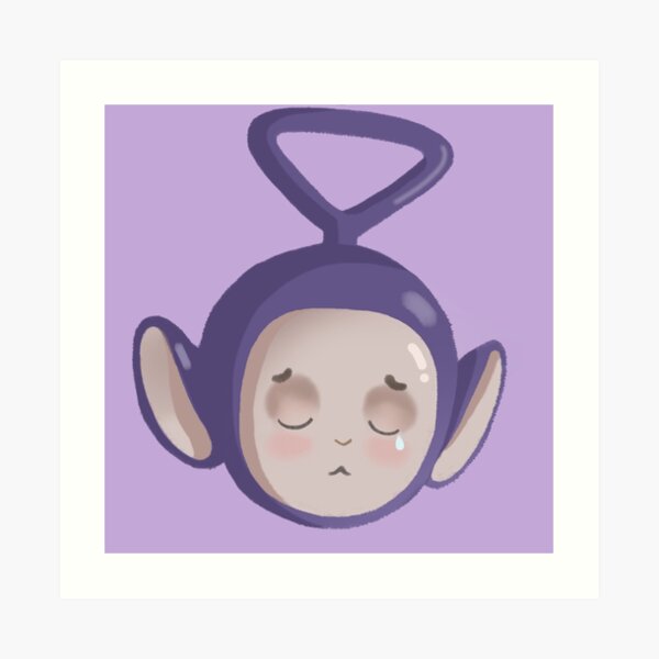 "Sad Teletubbie - Tinky Winky" Art Print by hangingfroot | Redbubble