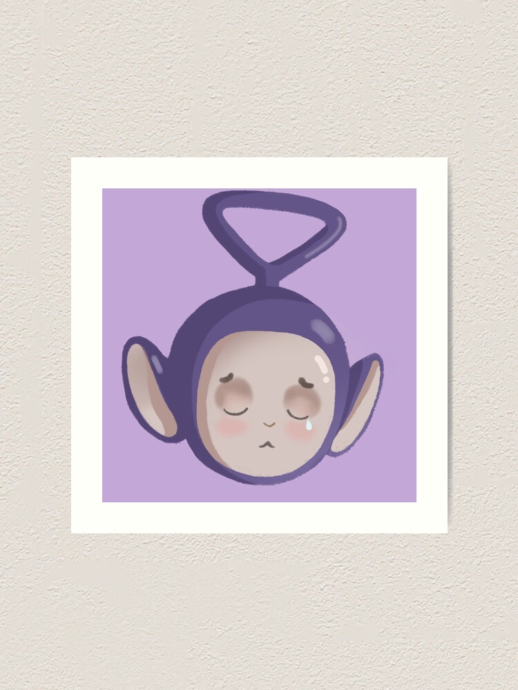 "Sad Teletubbie - Tinky Winky" Art Print by hangingfroot | Redbubble
