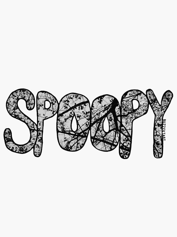 "Spoopy " Sticker for Sale by buzzcutart | Redbubble