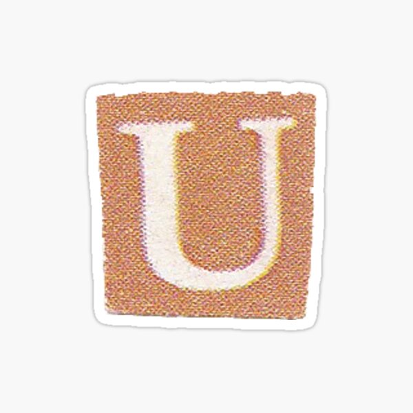 "U - Newspaper / Magazine Cutout Letter ALPHABET" Sticker by ...