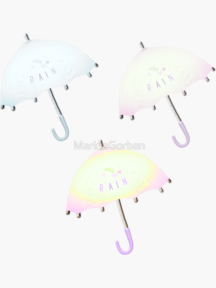 "Umbrella sticker pack" Sticker for Sale by MarinaGorban | Redbubble