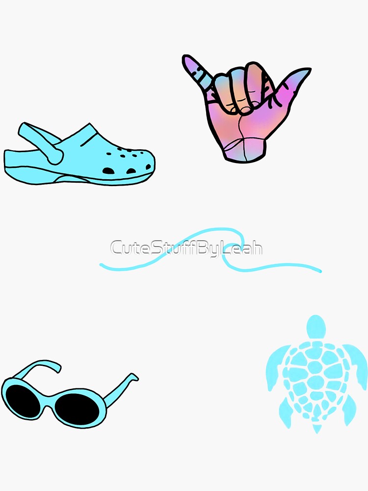 "Blue Themed Sticker Pack" Sticker by CuteStuffByLeah | Redbubble