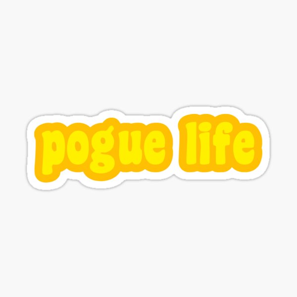 "pogue life yellow" Sticker for Sale by artistichello | Redbubble