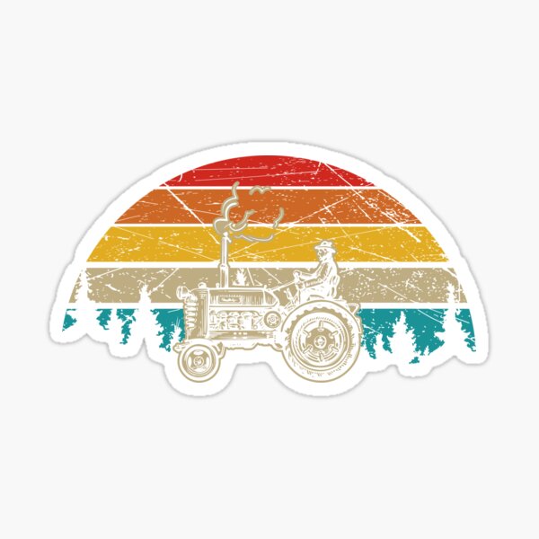 "Just Tractor Design and Logo" Sticker by mmos | Redbubble