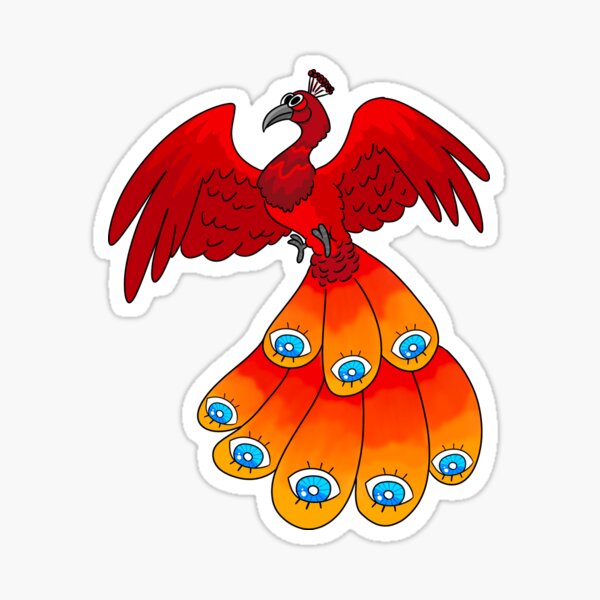 "Phoenix" Sticker for Sale by BirdNerd324 | Redbubble