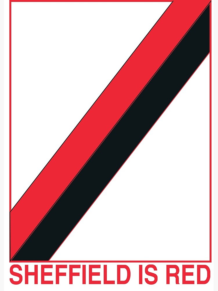 "Sheffield Is Red Minimal Sash" Framed Art Print for Sale by BradPCPFC ...