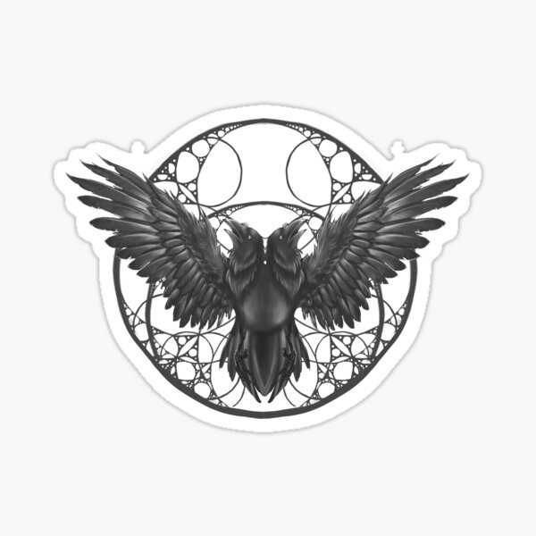 "Two Headed Raven " Sticker for Sale by natbat17 | Redbubble