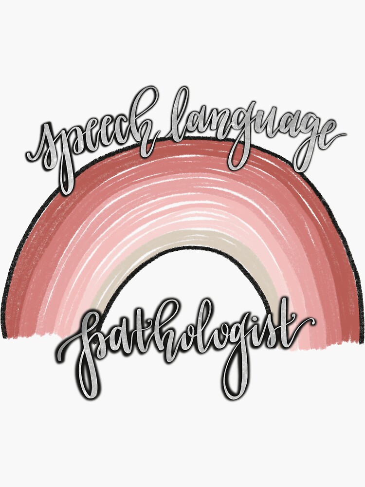 "Speech Language Rainbow" Sticker for Sale by Savannah Biles | Redbubble
