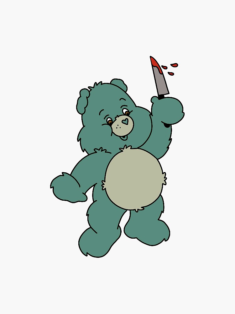 "Murder Bear Green" Sticker for Sale by caitlinrfield | Redbubble