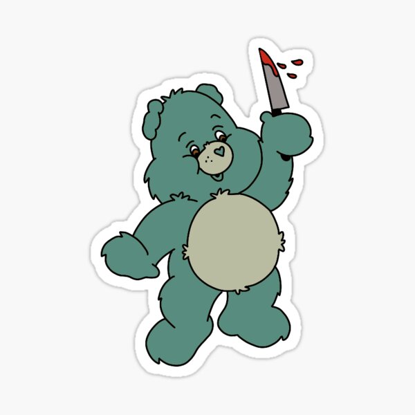 "Murder Bear Green" Sticker for Sale by caitlinrfield | Redbubble