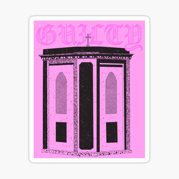 "Neon Pink Guilty Confession Booth" Sticker for Sale by amandaGRW ...