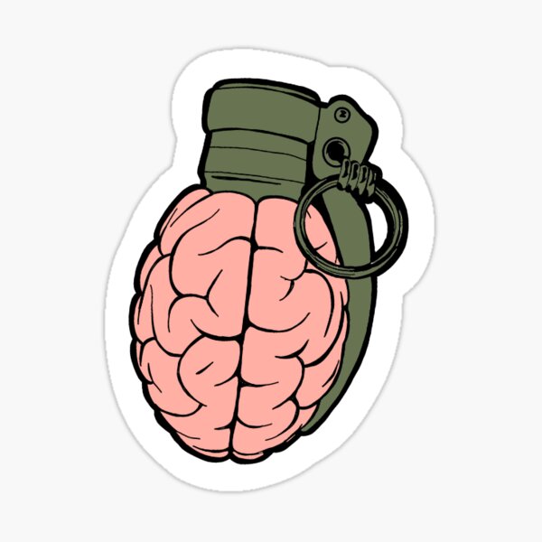 "Brain Sticker" Sticker for Sale by ourstickershack | Redbubble
