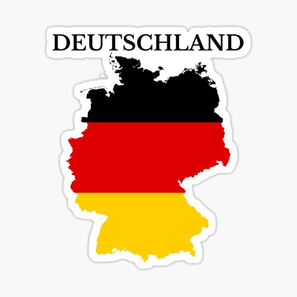 "Germany, Deutschland Map Flag" Sticker for Sale by marosharaf | Redbubble