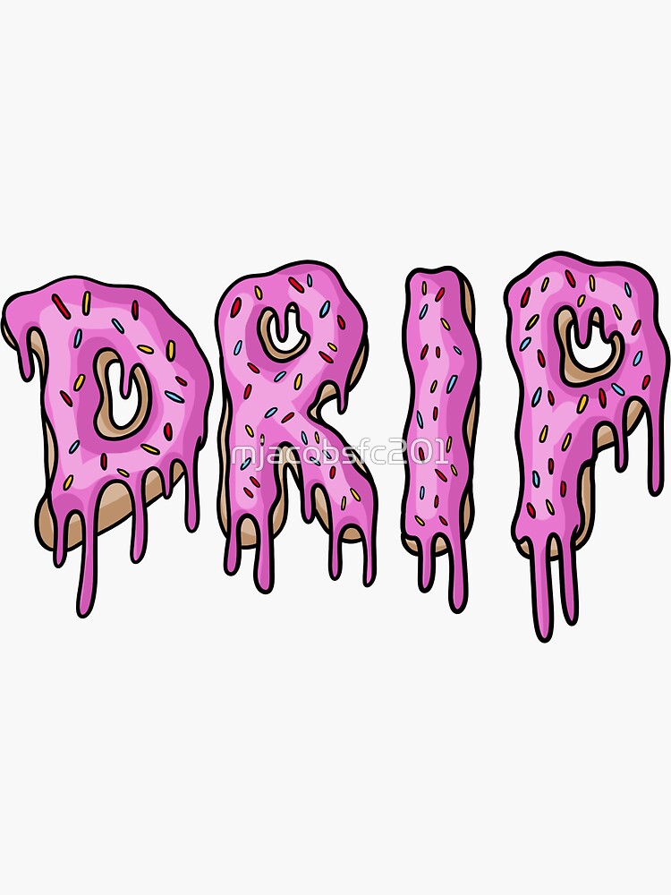 "DRIP Donut Design " Sticker for Sale by mjacobsfc201 | Redbubble