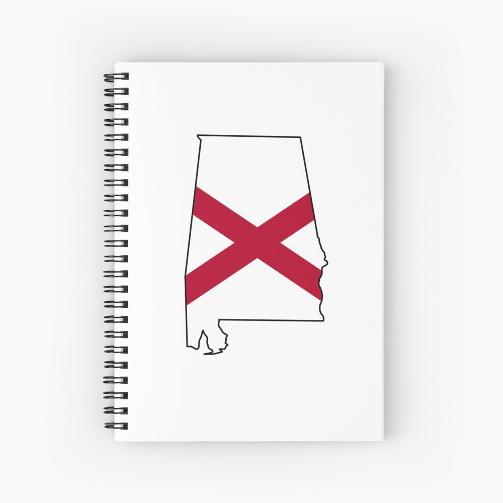 "Alabama state flag in map outline" Sticker for Sale by okunicka ...