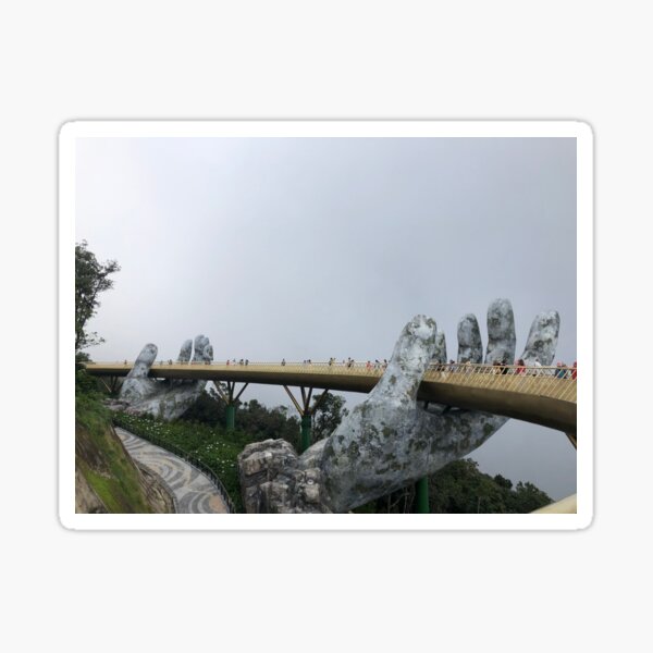 "Golden Bridge Da Nang" Sticker for Sale by samojd | Redbubble