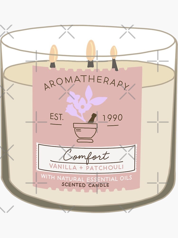 "Comfort Aromatherapy Candle" Sticker by justinacele | Redbubble