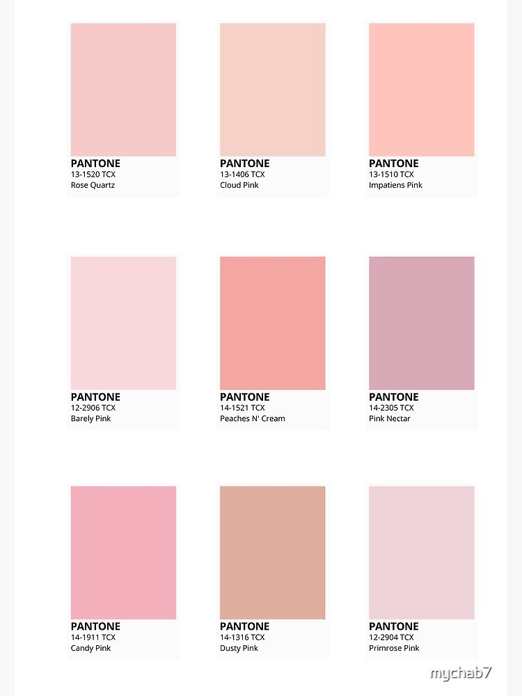 "Pantone Pinks" Spiral Notebook for Sale by mychab7 | Redbubble