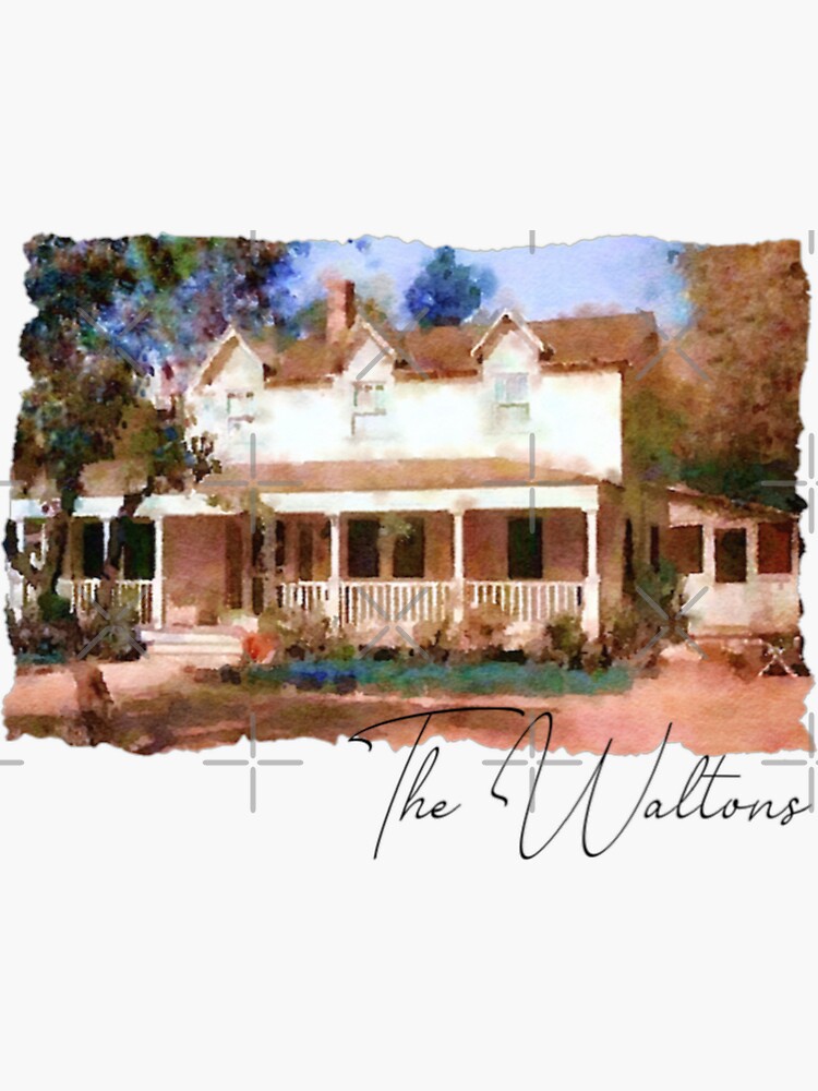 "The Waltons House" Sticker by DNiceGirl | Redbubble