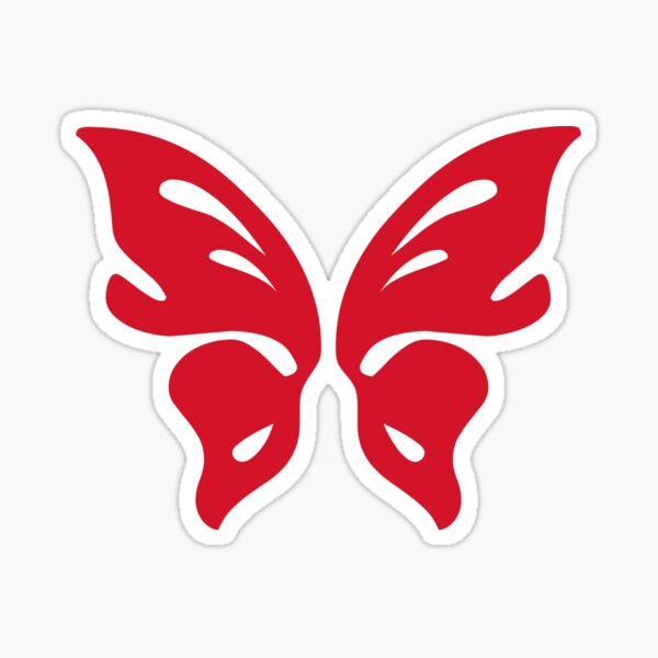 "Red Butterfly" Sticker by DomGDesign | Redbubble