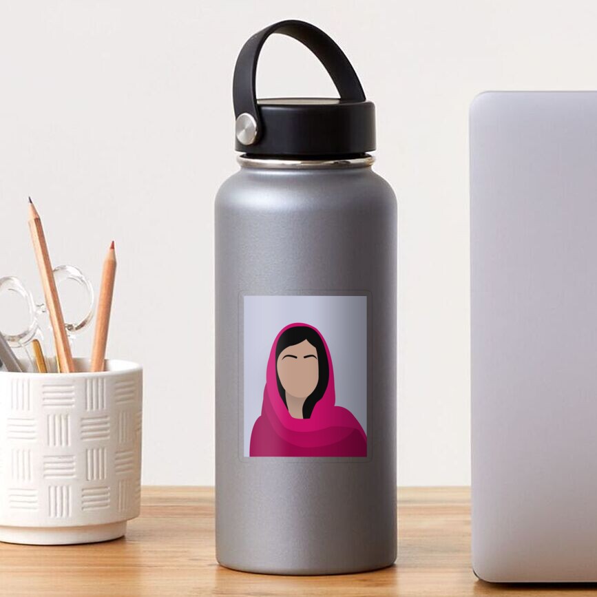 "Malala Yousafzai Flat Design" Sticker for Sale by lilchet | Redbubble