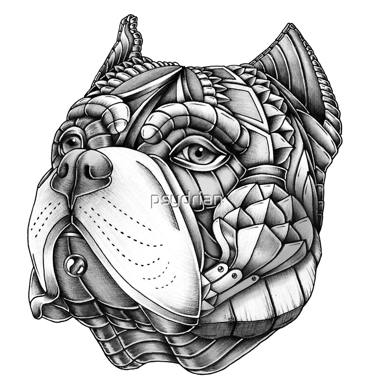 "Ornate American Bully" by psydrian | Redbubble