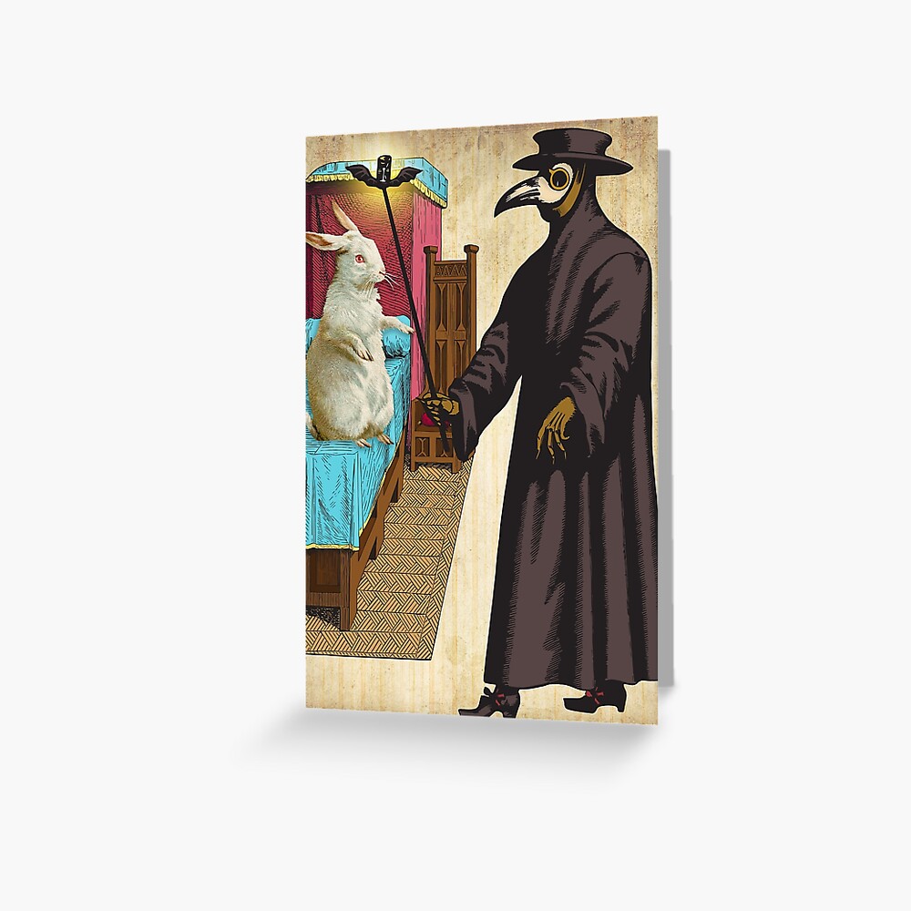 "Easter Bunny and the Plague Doctor" Greeting Card for Sale by ...
