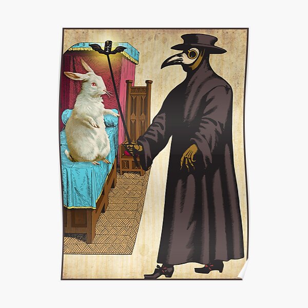 "Easter Bunny and the Plague Doctor" Poster for Sale by GrayHareCards ...