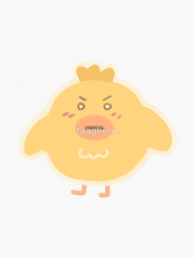 Pegatina «Pollito enojado kawaii» de taagbeon | Redbubble