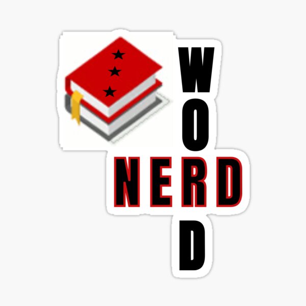 "Word Nerd" Sticker by mwgardner2 | Redbubble