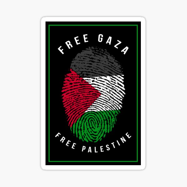 "free palestine stickers gaza" Sticker by FanaticTee | Redbubble