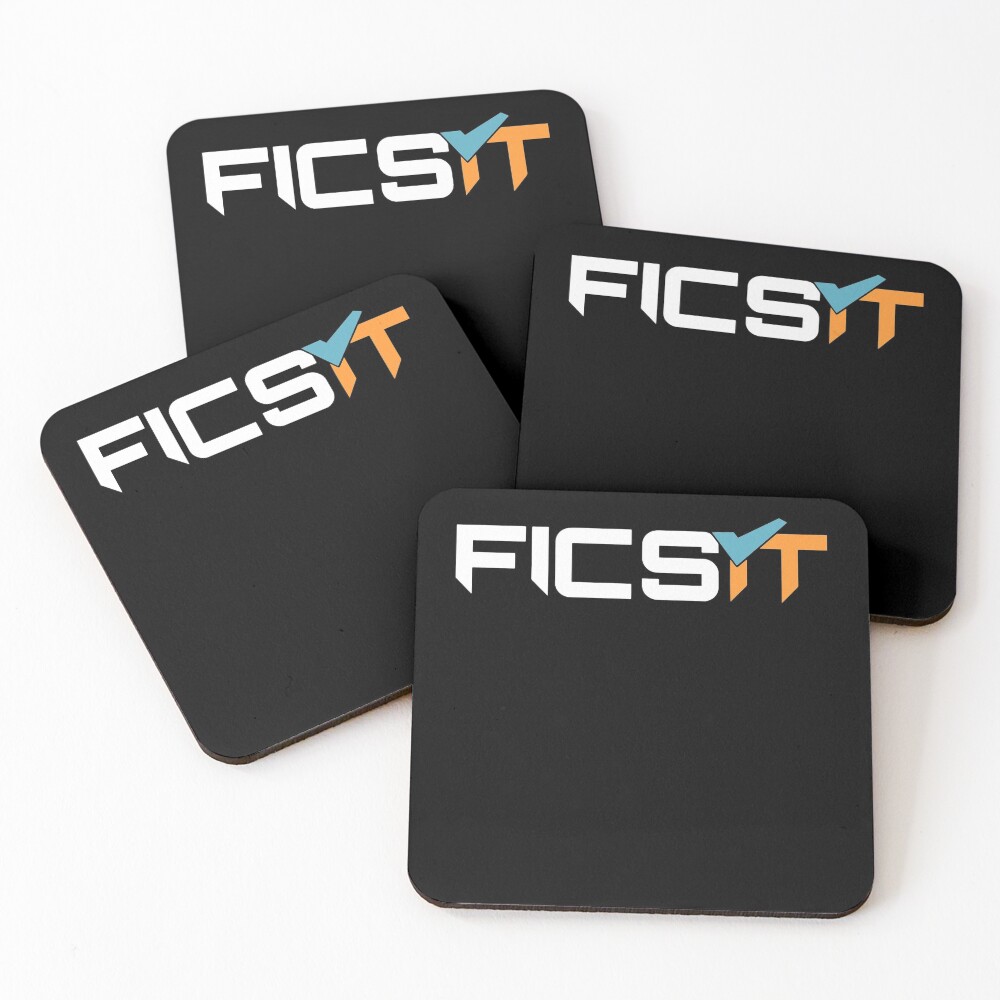"FICSIT Satisfactory Logo" Coasters (Set of 4) for Sale by breh-art ...