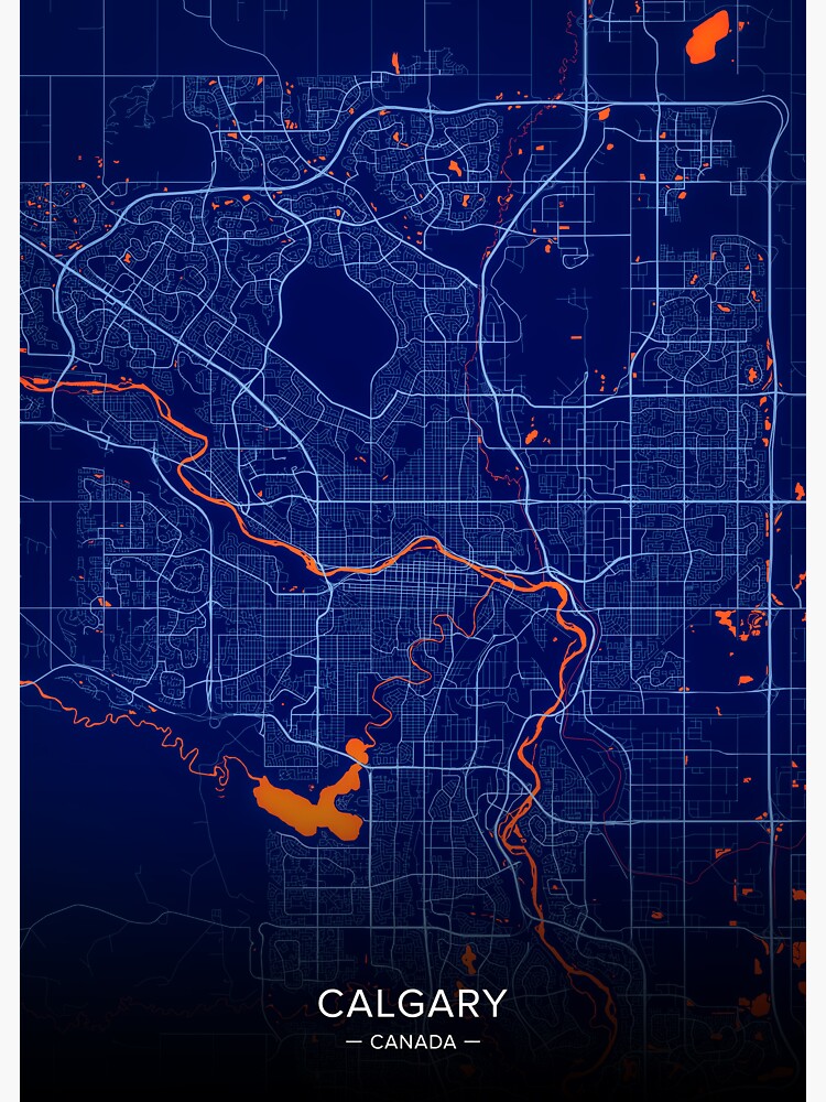 "Calgary City Map Print, Calgary City Map Poster, Calgary City Map Wall ...