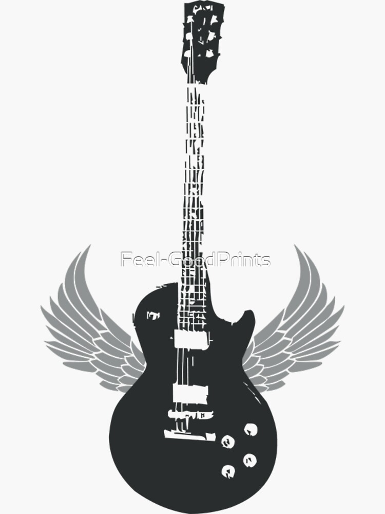 "Gibson Les Paul" Sticker by Feel-GoodPrints | Redbubble