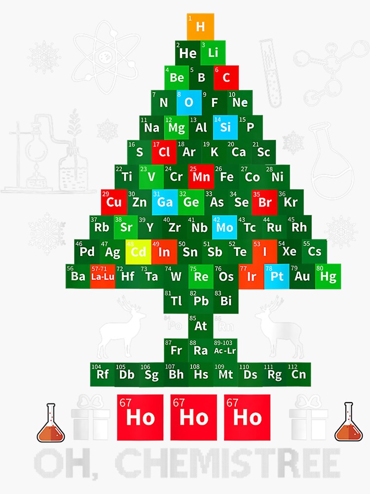 "Science Christmas Oh Chemist Tree Chemistree" Sticker for Sale by ...