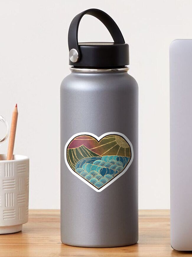 "Heart Wave - Diamond Head" Sticker for Sale by rooandjoo | Redbubble
