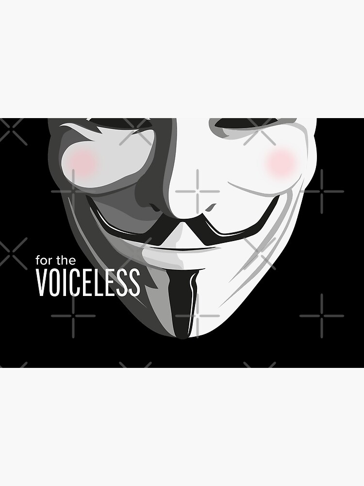 "For The Voiceless - Anonymous Mask V for Vendetta Guy Fawkes" Mask by ...