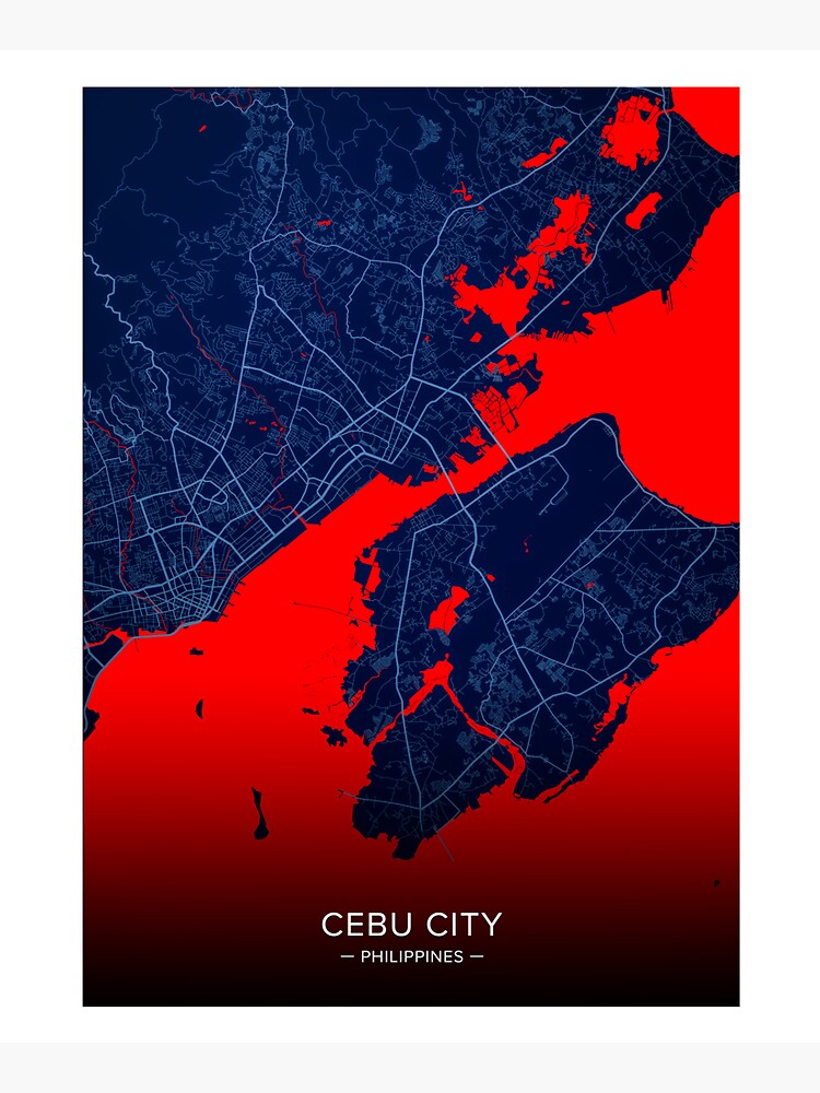 "Cebu City Map Print, Cebu City Map Poster, Cebu City Map Wall Art ...
