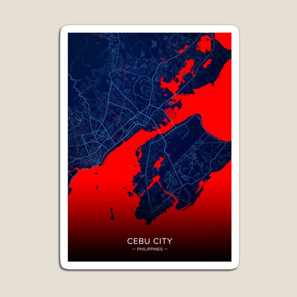 "Cebu City Map Print, Cebu City Map Poster, Cebu City Map Wall Art ...