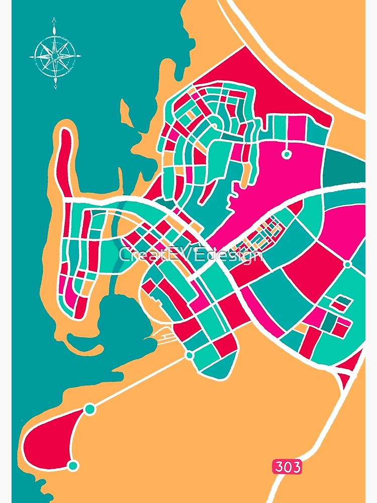 "Artistic map of KAUST, King Abdullah University of Science and ...