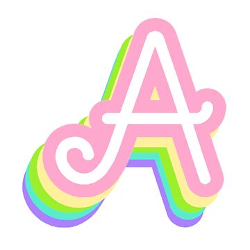 "Funky Pastel Rainbow Letter A" Poster for Sale by everything4eva ...