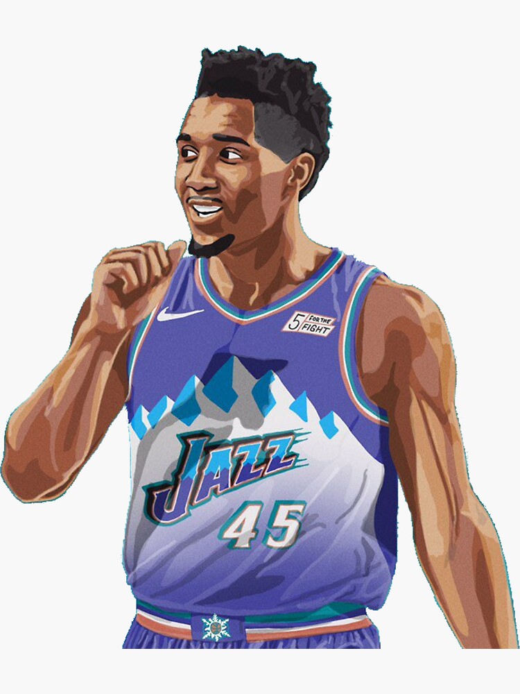 "Donovan Mitchell" Sticker by pauuulog | Redbubble
