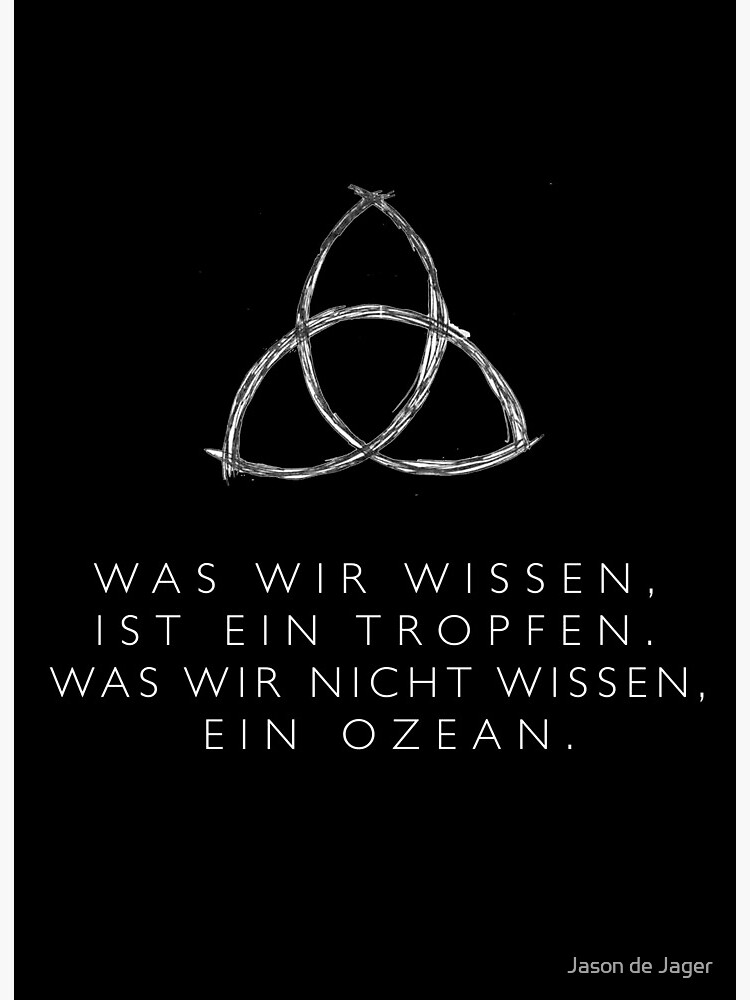 "Dark Serie Quote Adam German What we know is a drop" Art Board Print ...