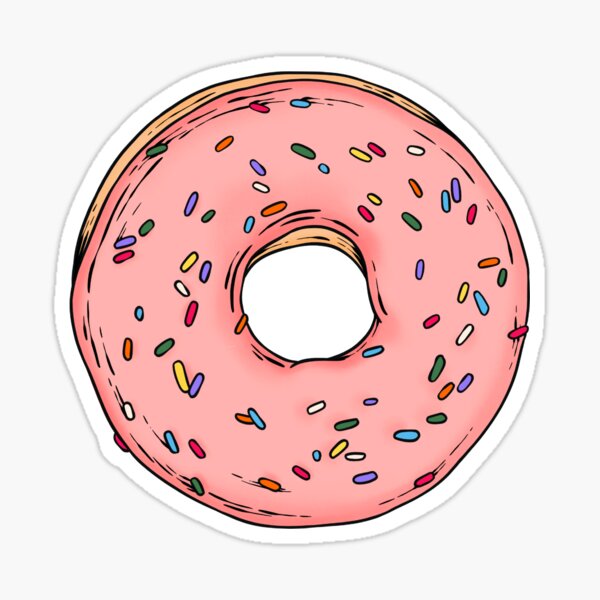 "donut is life " Sticker by braveexperience | Redbubble