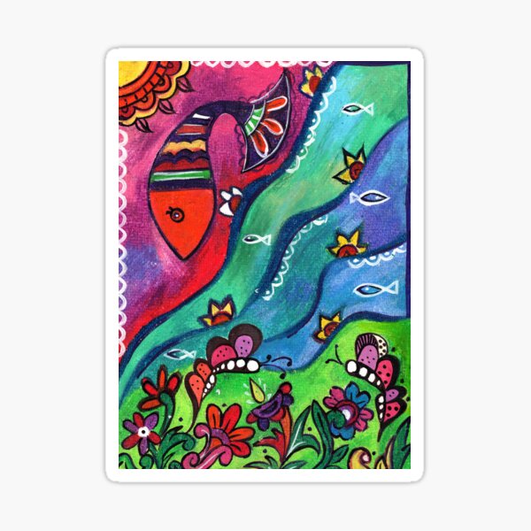 "The Holy Confluence" Sticker by PriyankaMehta11 | Redbubble