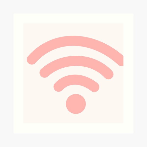 "Aesthetic Pink Wifi Symbol" Art Print by CaitlinCerys | Redbubble