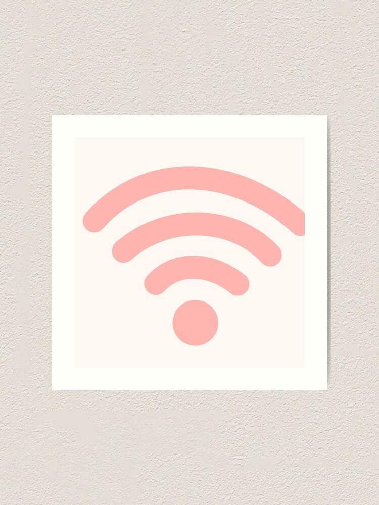 "Aesthetic Pink Wifi Symbol" Art Print by CaitlinCerys | Redbubble