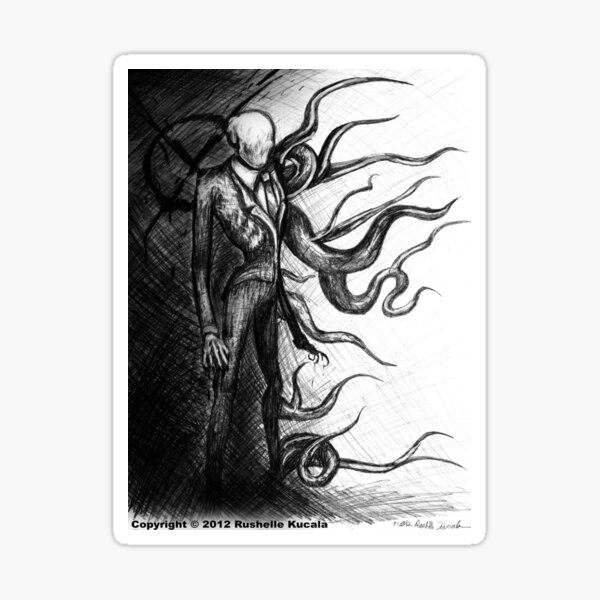"Slender Man" Sticker for Sale by Thedragonofdoom | Redbubble