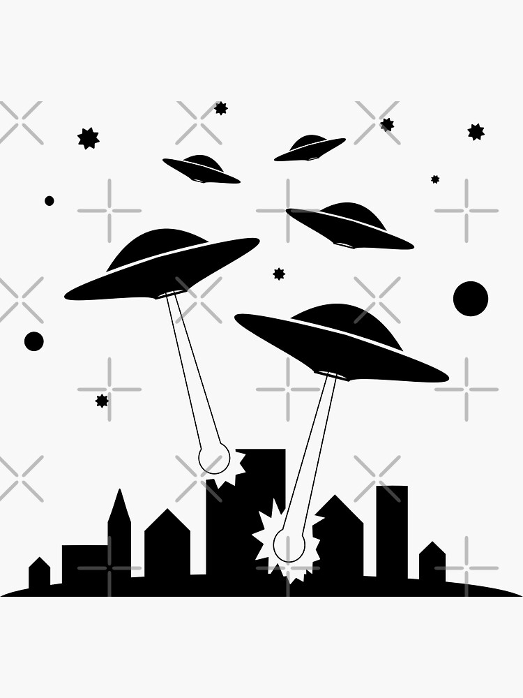 "Ufo patterned design" Sticker for Sale by ustaomer99 | Redbubble